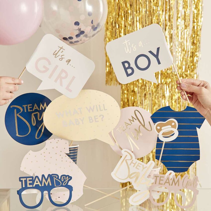 Gender Reveal – Party Photo Booth Props – Creative Glams