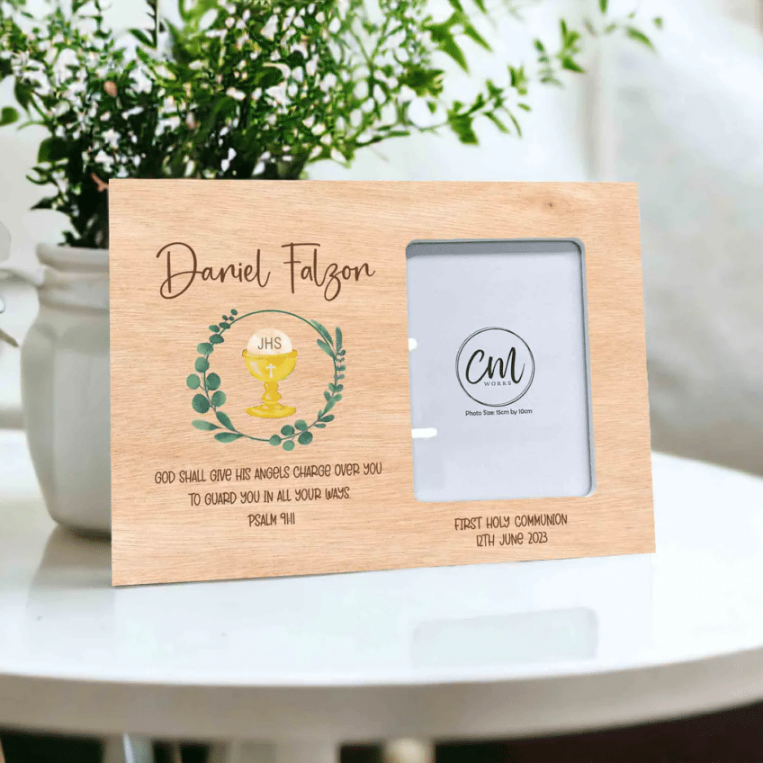 Holy Communion Frame With Leaves – Creative Glams